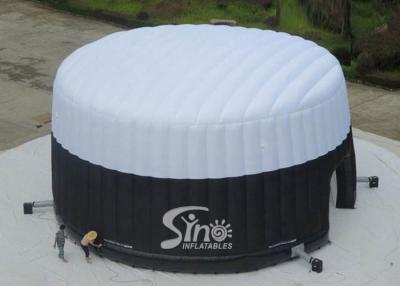 China White Black Giant Round Palace LED Inflatable Tent 15m PVC Coated Nylon for Outdoor Events for sale