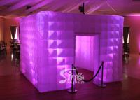 China 4x4m Inflatable Photo Booth with LED Tube Lights for Parties and Events for sale