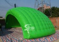 China 9m half hemisphere promotion exhibition inflatable tent with removable banners on front top for sale