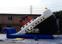 China 21ft High Titanic Ship Inflatable Slide for Kids Outdoor Playground Bounce for sale