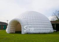 China 10m Diameter 50 Person Inflatable Igloo Dome Tent with Entrance Tunnel PVC Tarpaulin for sale