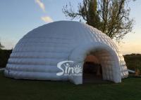 China 10m Diameter 50 Person Inflatable Igloo Dome Tent with Entrance Tunnel PVC Tarpaulin for sale
