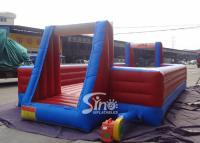 China Kids entertainment inflatable soap soccer field with double layer floor for sale