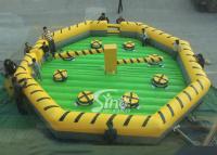 China Customized challenge outdoor inflatable meltdown game with rotative machine for kids for sale