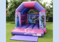 China OEM ODM Purple Kids Frozen Bouncy Castle 0.55mm PVC Tarpaulin 610gsm for sale