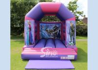 China OEM ODM Purple Kids Frozen Bouncy Castle 0.55mm PVC Tarpaulin 610gsm for sale