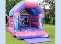 China OEM ODM Purple Kids Frozen Bouncy Castle 0.55mm PVC Tarpaulin 610gsm for sale