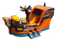 China Commercial Grade Kids Pirate Ship Bounce House with Slide 8m x 4m x 5m PVC Tarpaulin for sale
