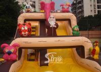China Noahs Ark Kids Inflatable Bounce House Slide 8m x 4.5m Commercial Grade 18oz PVC for sale