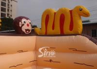 China Noahs Ark Kids Inflatable Bounce House Slide 8m x 4.5m Commercial Grade 18oz PVC for sale