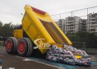 China New construction site giant dump car inflatable slide with EN14960 certification for sale