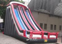 China 25 ft High Commercial Grade Giant Adults Inflatable Double Lane Slide 18 OZ PVC Tarpaulin for sale