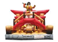 China Giant Samurai Temple Inflatable Castle with Slide 13m x 7.5m Commercial Grade for Outdoor Parties for sale