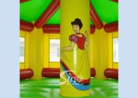 China China Traditional Theme Outdoor Kids Ballroom Inflatable Bouncy House 6x6x5m 0.55mm PVC Tarpaulin for sale