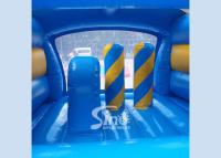 China Blue Mini Giraffe Inflatable Jumper 4m x 3.2m for Kids Party Game Commercial Use for sale