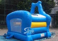China Blue Mini Giraffe Inflatable Jumper 4m x 3.2m for Kids Party Game Commercial Use for sale
