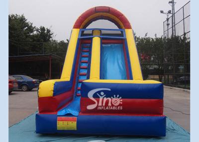 China Commercial Dark Blue Single Lane Inflatable Slide 610g PVC Lead Free Material for sale