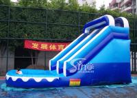 China Commercial Inflatable Water Slide with Pool 24ft x 13ft Ocean Blue for Outdoor Parties for sale