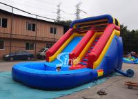 China Commercial Grade Lead Free Kids Inflatable Water Slide with Pool 7.3m x 4.0m x 4.3m for sale