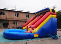 China Commercial Grade Lead Free Kids Inflatable Water Slide with Pool 7.3m x 4.0m x 4.3m for sale