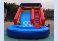 China Commercial Grade Lead Free Kids Inflatable Water Slide with Pool 7.3m x 4.0m x 4.3m for sale