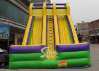 China Commercial 0.55mm PVC Tarpaulin Inflatable Water Slide 9m x 5m for Adults for sale