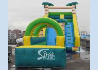 China Commercial Inflatable Water Slide 10m Long Tropical Palm Tree Slip N Slide for Beach Parties for sale