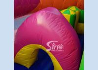 China 6x6m Commercial Kids Inflatable Slide with Obstacles and Tunnel for Outdoor Parties for sale