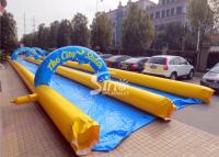 China Custom Inflatable Water Slip N Slide 300m Long for Kids and Adults Outdoor Fun for sale