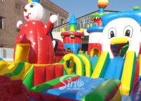 China Tom and Jerry Outdoor Kids Inflatable Playground 0.55mm PVC Tarpaulin Commercial Fun City for sale