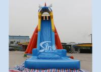 China Commercial Inflatable Water Slide with Pool 30m x 10m x 10m for Beach Parks for sale