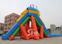 China Commercial Inflatable Water Slide with Pool 30m x 10m x 10m for Beach Parks for sale