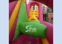 China 12m long giant commercial inflatable obstacle course with big slide for kids for sale