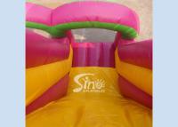 China 12m long giant commercial inflatable obstacle course with big slide for kids for sale