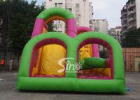China 12m long giant commercial inflatable obstacle course with big slide for kids for sale