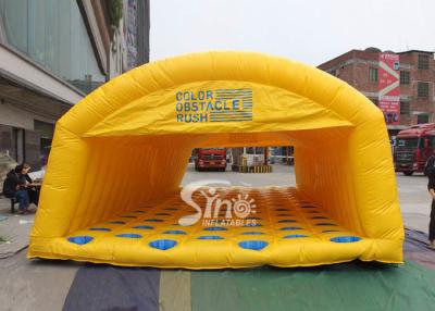 China Inflatable Obstacle Rush Tunnel 10x5x2.5m for Outdoor Kids Adults Interactive Activities for sale