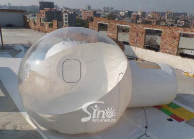 China Transparent Inflatable Camping Bubble Tent 2 Capsule Tunnels PVC 1.0mm for sale