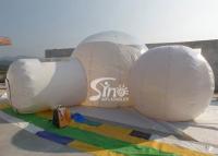 China Transparent Inflatable Camping Bubble Tent 2 Capsule Tunnels PVC 1.0mm for sale