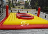 China Commercial Inflatable Volleyball Court 16x10x3.5m with Trampoline for Adults Interactive Games for sale