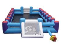 China Commercial Human Inflatable Football Pitch 13x7.5x2.7m Outdoor Sports Game for sale