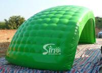 China 9m half hemisphere promotion exhibition inflatable tent with removable banners on front top for sale