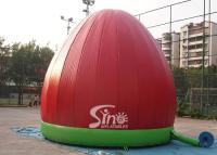 China Red Dome AFL Australian Football Kids Jumping Castle 5m x 4.5m Outdoor Party Bouncy Castle for sale