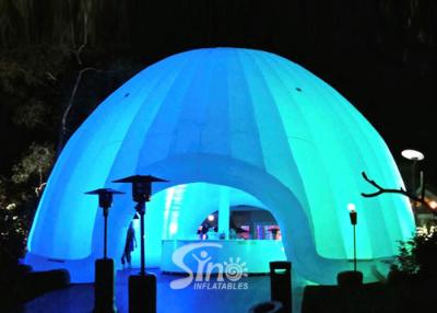 China 8m Diameter Inflatable Dome Tent with LED Lights for Trade Show PVC Coated Nylon for sale