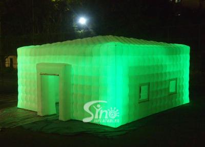 China 8x8m Outdoor Giant LED Inflatable Cube Tent for Parties Events Commercial Use for sale