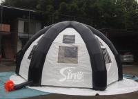 China 6m Outdoor Inflatable Dome Tent with Velcro Doors and Clear Windows for Commercial Use for sale