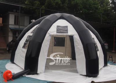 China 6m Outdoor Inflatable Dome Tent with Velcro Doors and Clear Windows for Commercial Use for sale