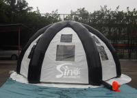 China 6m Outdoor Inflatable Dome Tent with Velcro Doors and Clear Windows for Commercial Use for sale