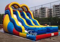 China 18 ft high adults colorful double lane inflatable slide for outdoor enterainment for sale