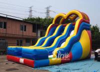 China 18 ft high adults colorful double lane inflatable slide for outdoor enterainment for sale