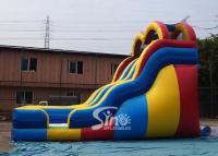 China 18 ft high adults colorful double lane inflatable slide for outdoor enterainment for sale